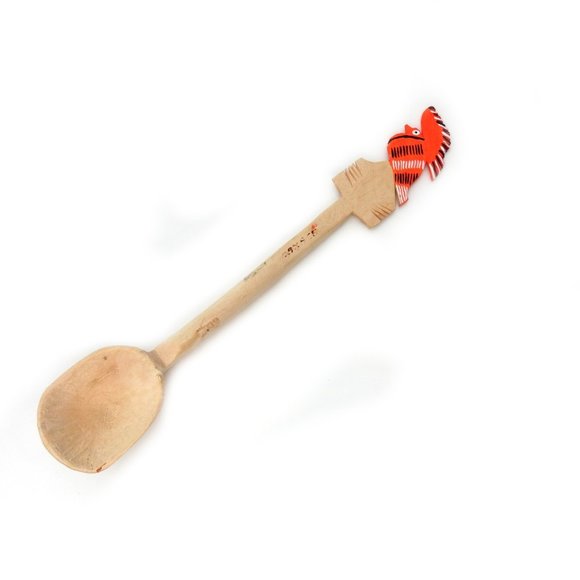 Vintage | Kitchen | Oaxaca Wooden Spoon Hand Carved Exotic Bird Design ...